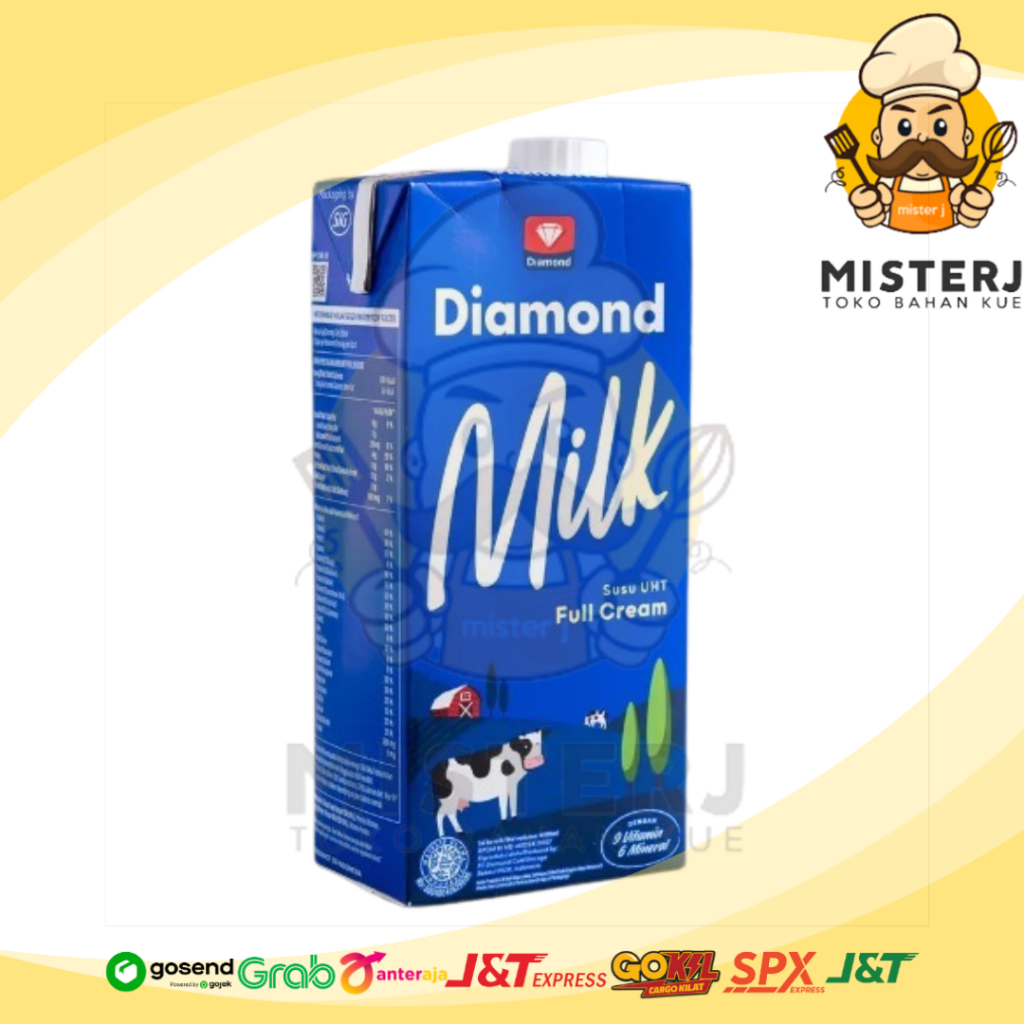 Jual Susu UHT Diamond Milk Full Cream | 1 Liter | Susu Diamond Plain Full Cream | 1 Liter ...