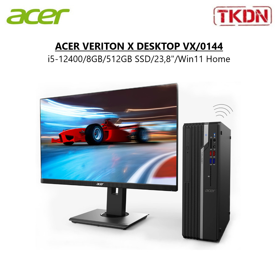 Jual ACER VERITON X VX/0144 Desktop - i5-12400/8GB/512GB/23,8"/Win11 ...