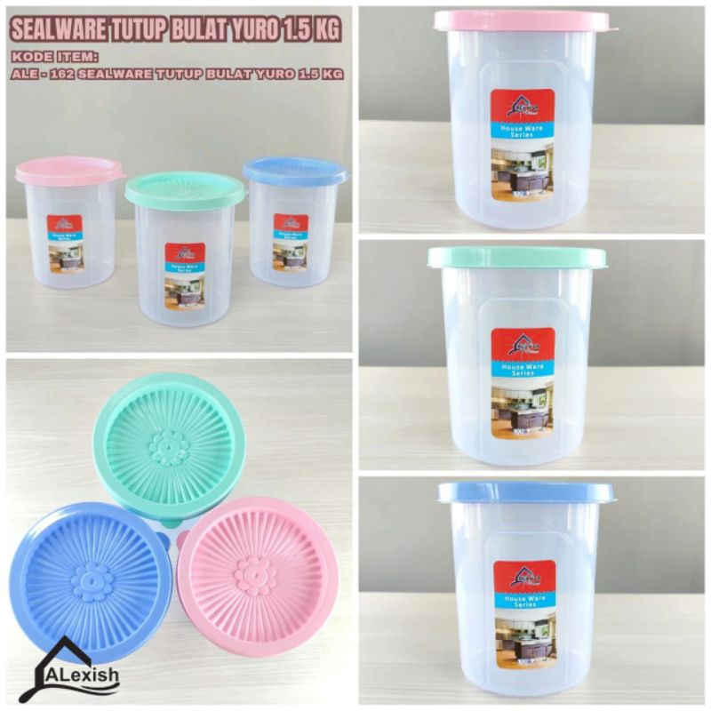 Jual toples snack makanan, toples bulat yuro 1,5 kg Alexish, toples ...