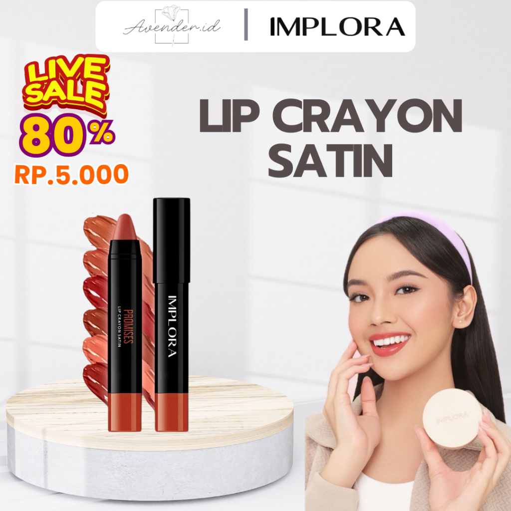 Jual (GET 1 GIFT) IMPLORA Lip Crayon Satin Lipstick Lip Cream Lipcream ...