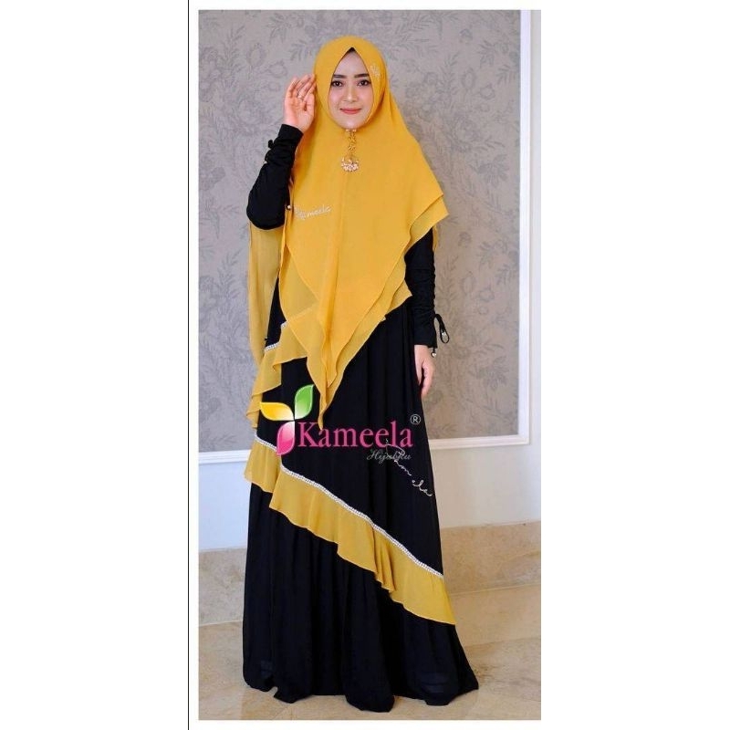Jual Diamond series black gold SET (Kameela Hijabku) | Shopee Indonesia