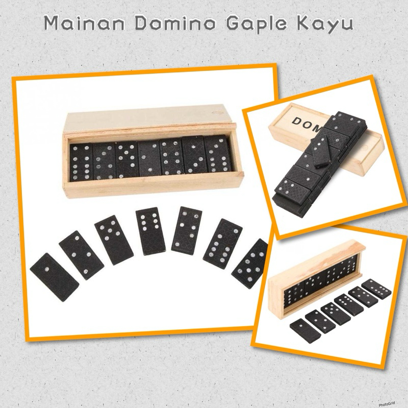 Jual Gaple Hitam Keren / Mainan Gaple Kayu Board Game 28pcs Hitam ...