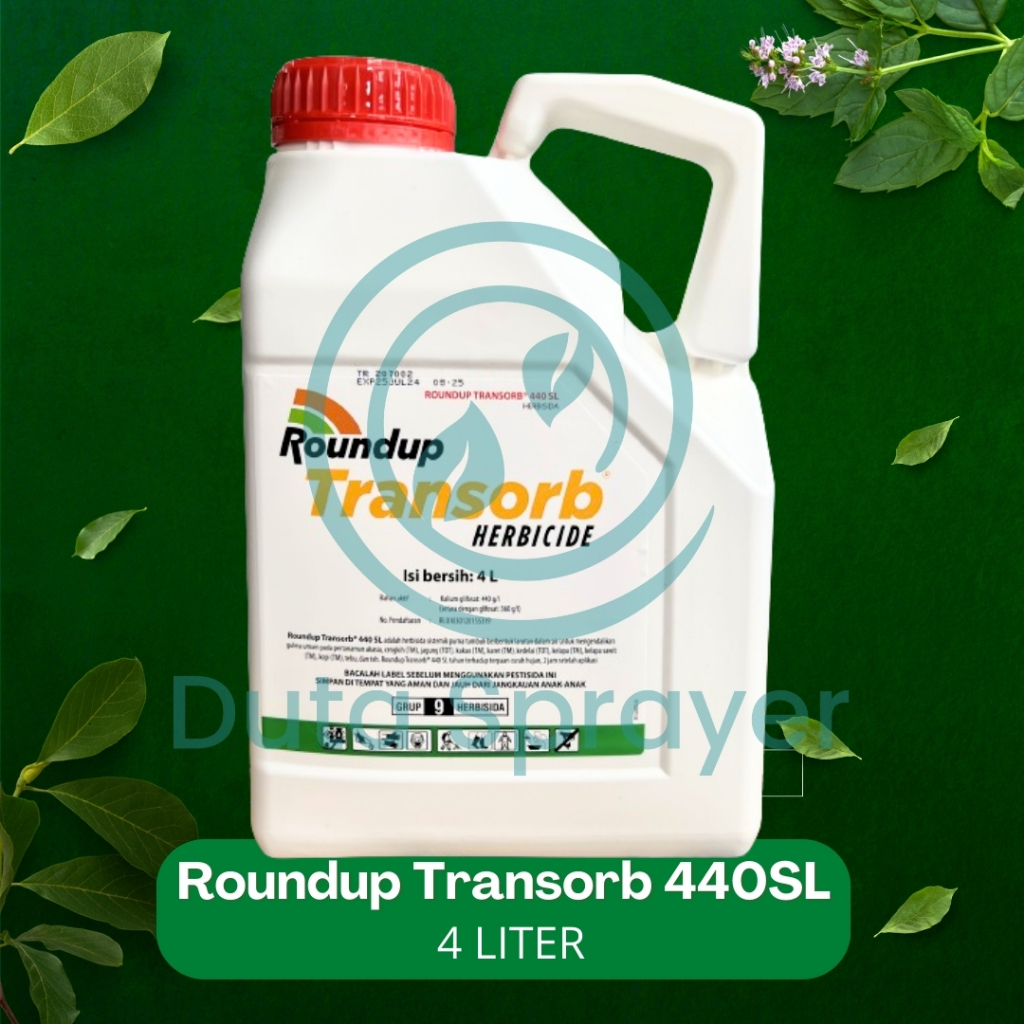 Jual Roundup Transorb 440 SL 4L Round Up Herbisida Kalium Glifosat ...