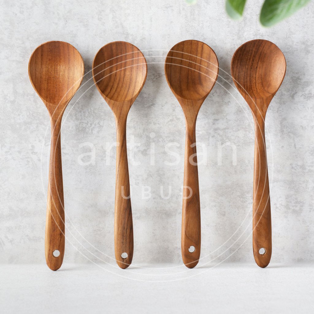 Jual Akshaya - Sendok Kayu Jati / Sendok Masak Kayu Jati Finishing ...