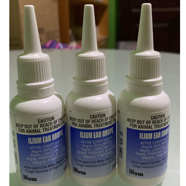 Jual ILIUM EAR DROPS Obat Tetes Telinga / Earmites Hewan 20 ML | Shopee ...