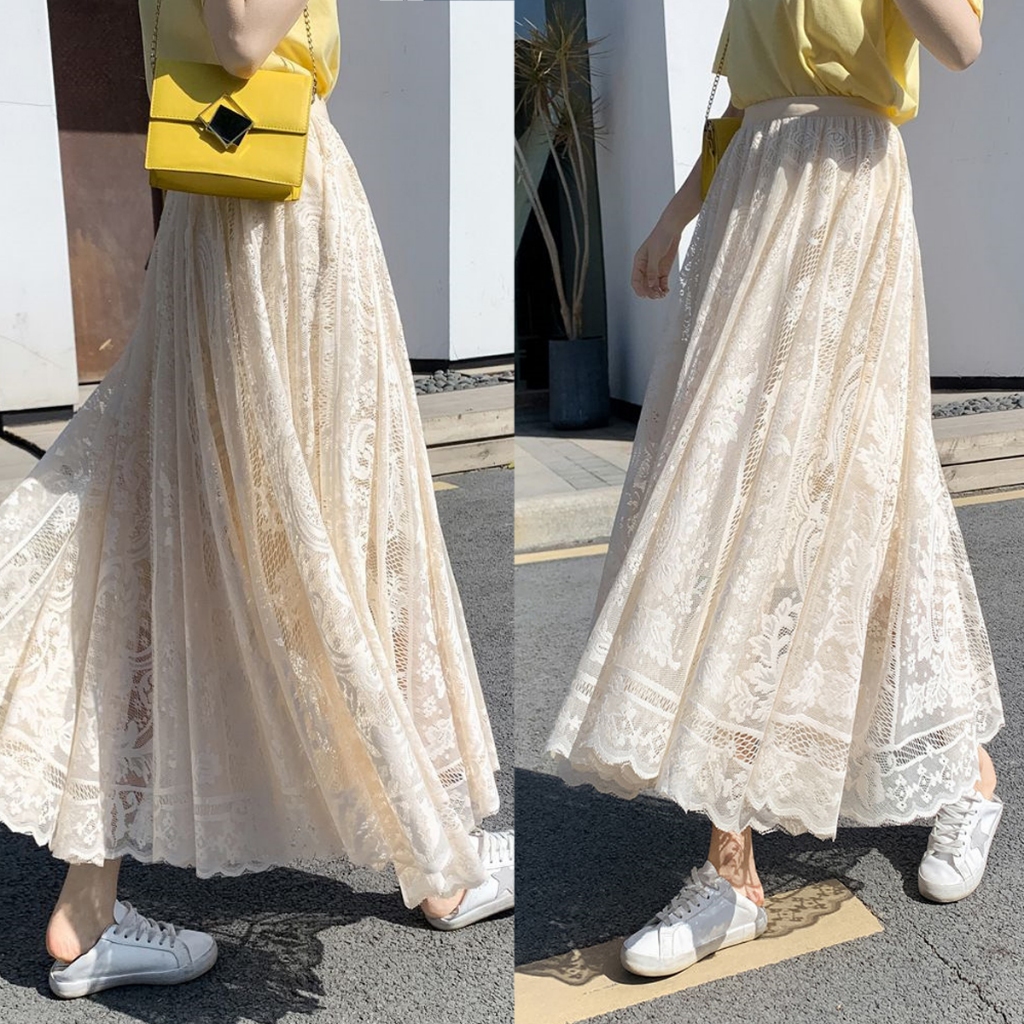 Jual WANITA LACE SKIRT - Rok Brukat/Rok Kondangan/Skirt Brukat/Rok ...