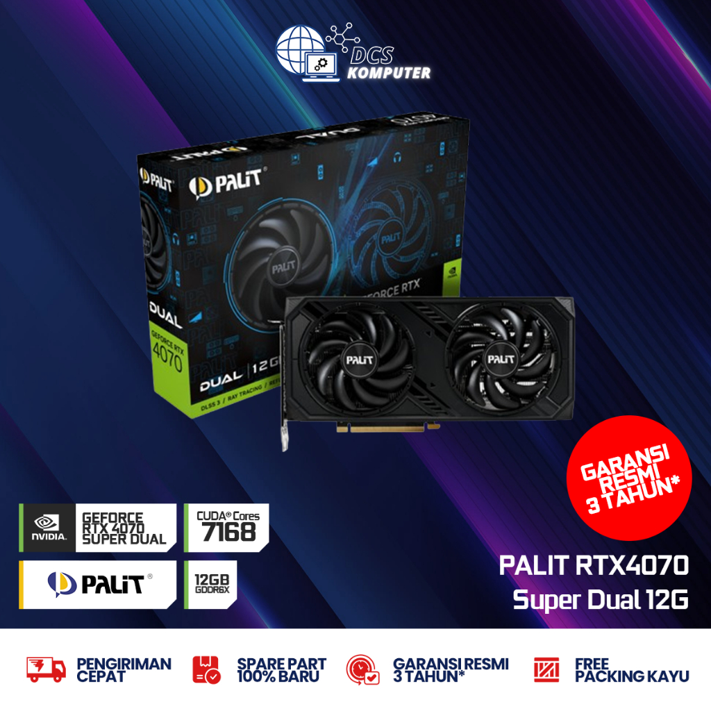 Jual VGA PALiT GeForce RTX 4070 Super 12GB | RTX4070 Super GDDR6X RESMI ...