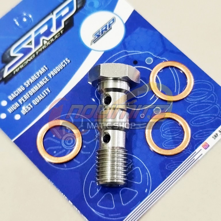 Jual Baut Kaliper Banjo SRP Double Drat Kasar Stainless | Shopee Indonesia