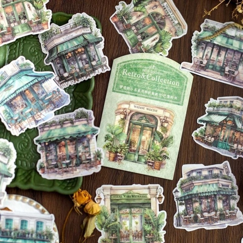 Jual RETRO BUILDING STICKER (10pcs /pack) | Shopee Indonesia
