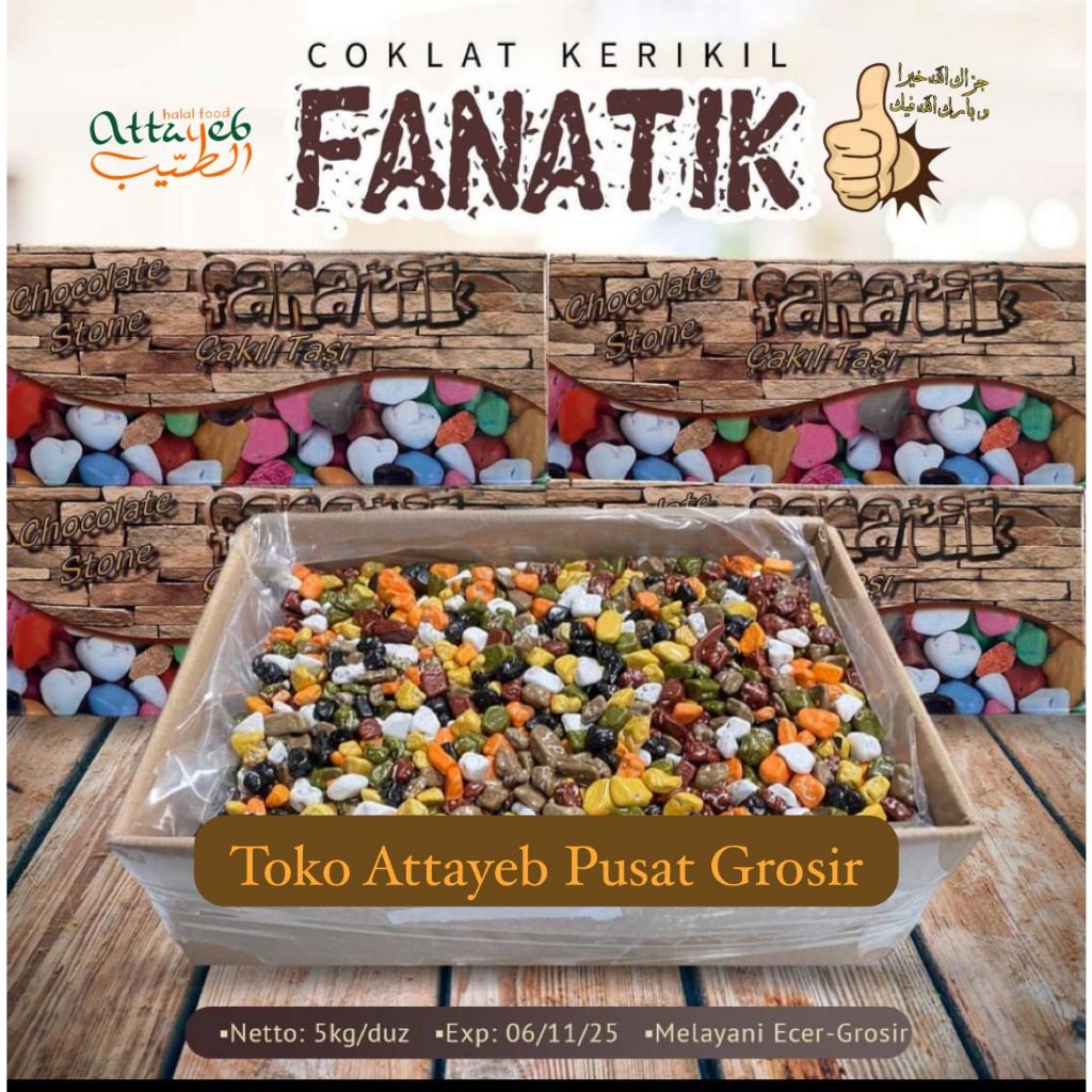 Jual Çoklat Kerikil Fanatik 5kg Kemasan Original Fanatik 100% Turkey ...