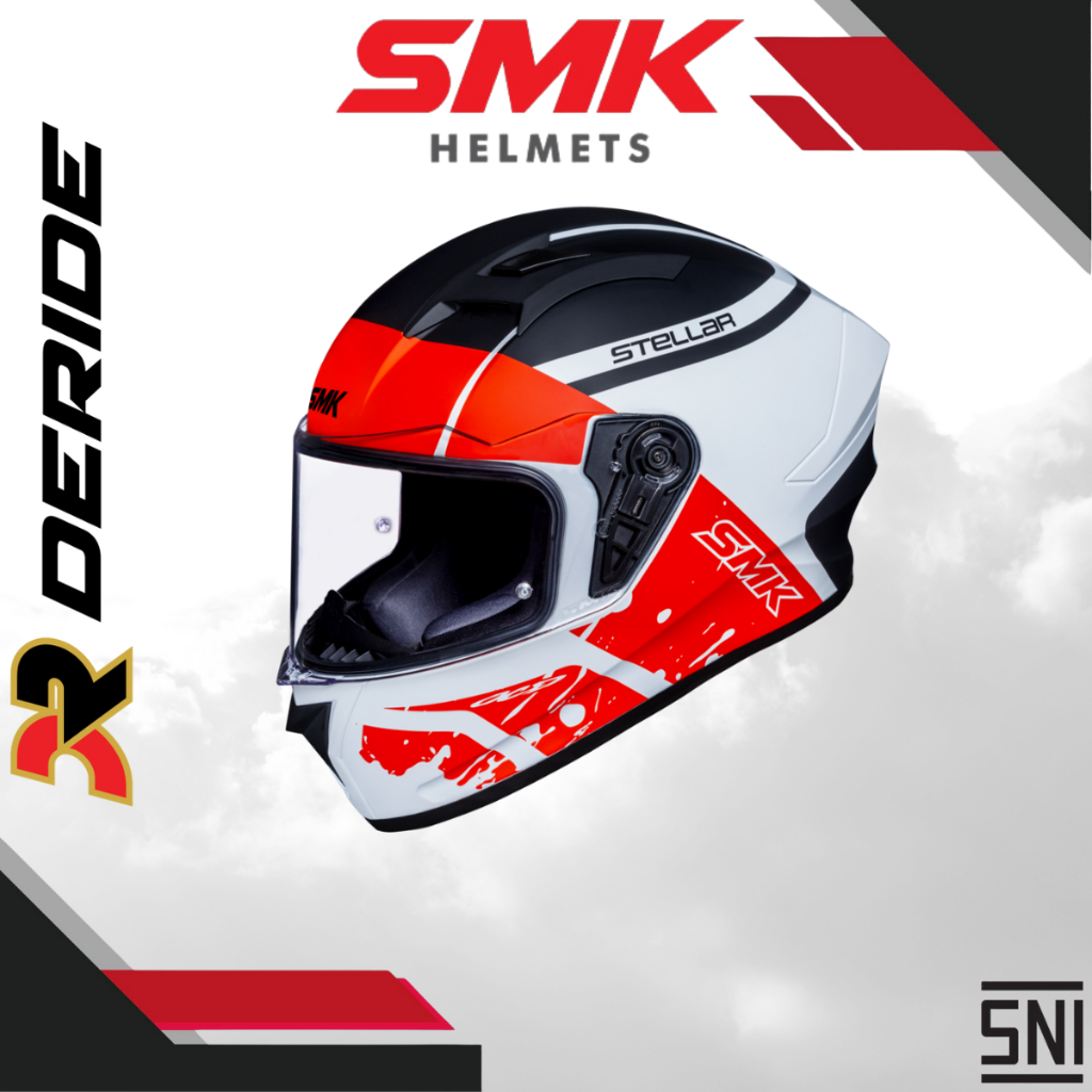 Jual HELM FULL FACE SMK STELLAR S-01 WITH SPOILER SQUAD GRAPHIC MA132 ...