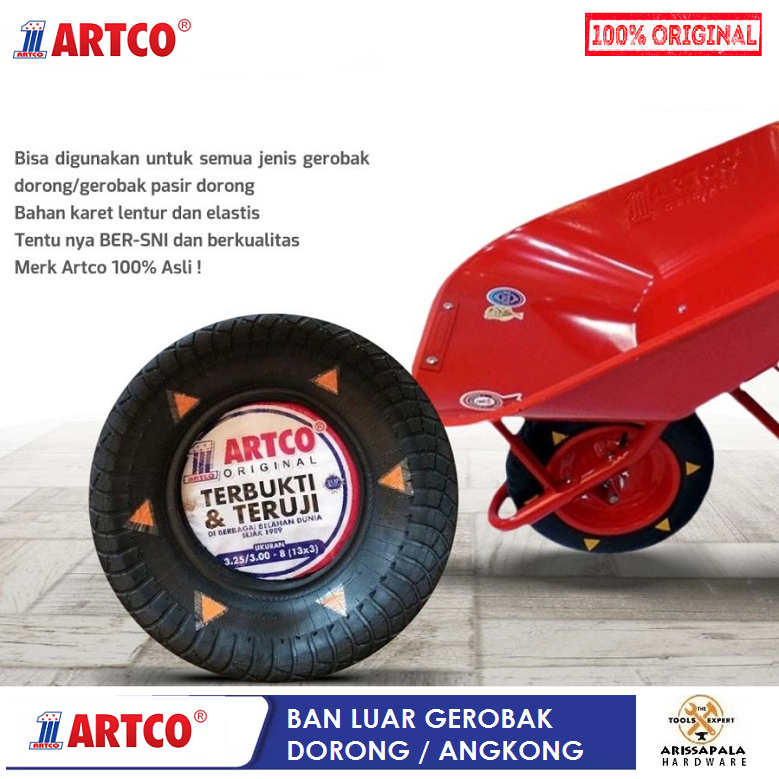 Jual ARTCO Ban Luar Gerobak Dorong Ban Lori Angkut Material Angkong ...