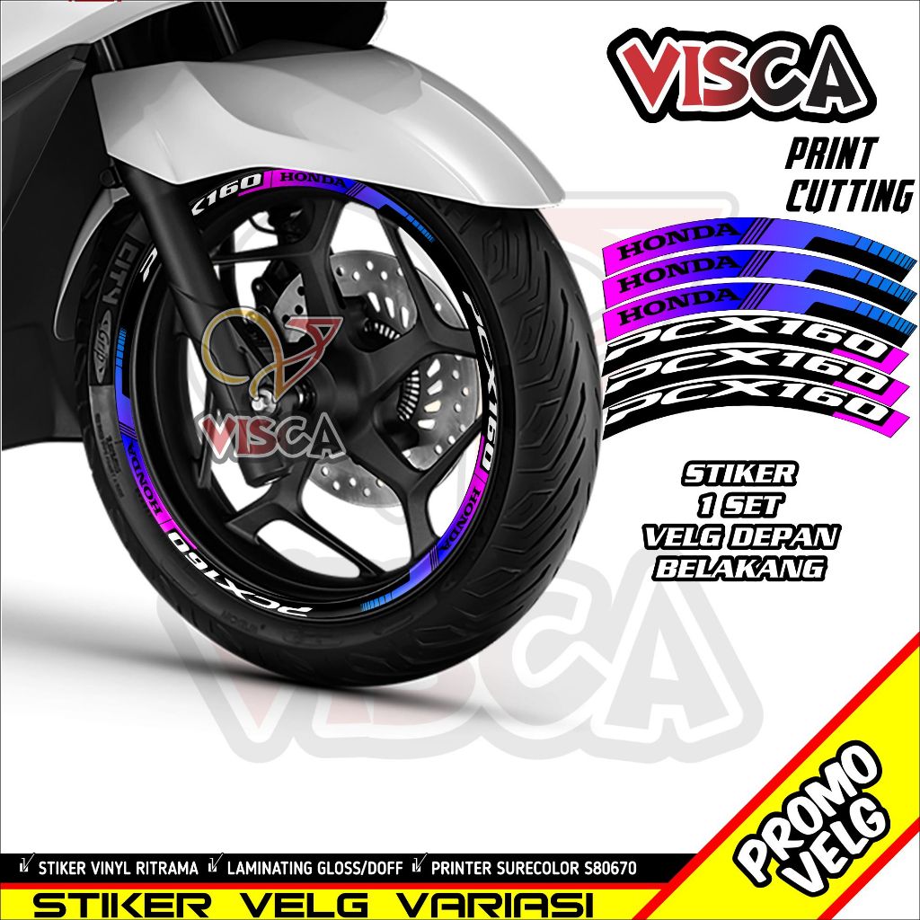 Jual Stiker Velg List Velg Motor Stiker Velg Pcx 160 Motif Warna Galaxy ...