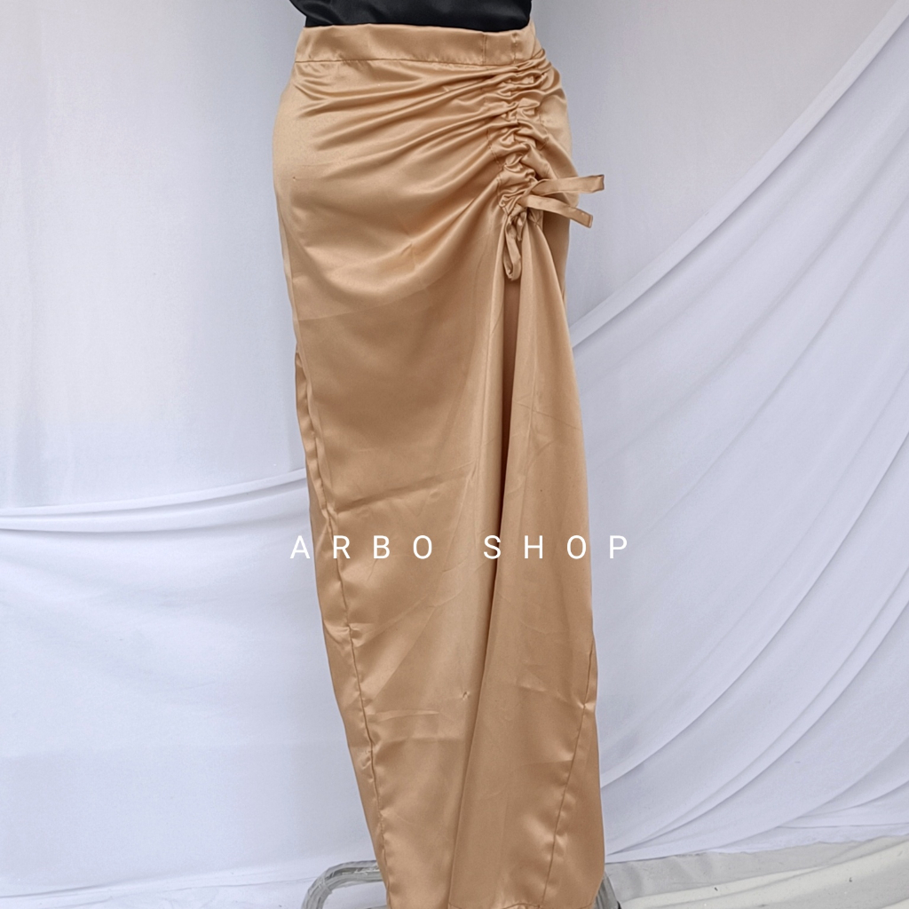 Jual ROK SERUT SATIN ROK SASI SKIRT ROK KOREA NEOSORIS | Shopee Indonesia
