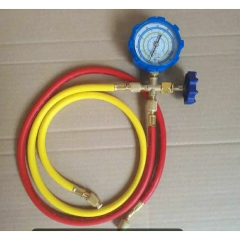 Jual Single manifold + Selang R22 Meteran gauge alat pengisian Freon AC ...