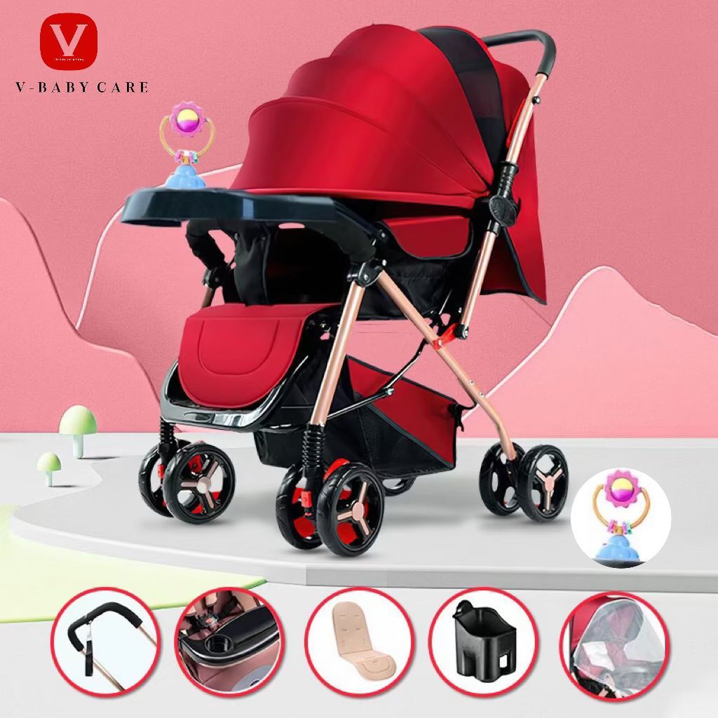 Jual V-BABY CARE stroller bayi/stroller bayi lipat/stroller dua arah ...