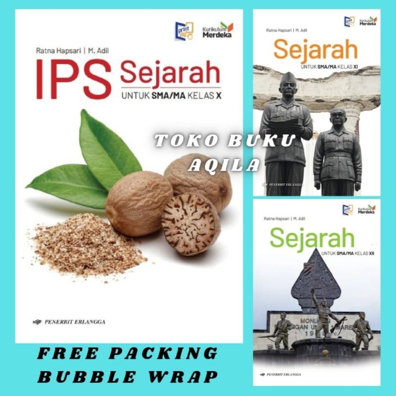 Jual Buku Ips Sejarah Kelas 1 2 3 / 10 11 12 SMA Erlangga Kurikulum Merdeka Original KLS X Xl ...