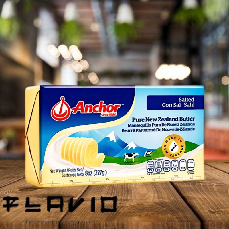 Jual ANCHOR Salted Butter 227gr Original Pure New Zealand | Shopee ...