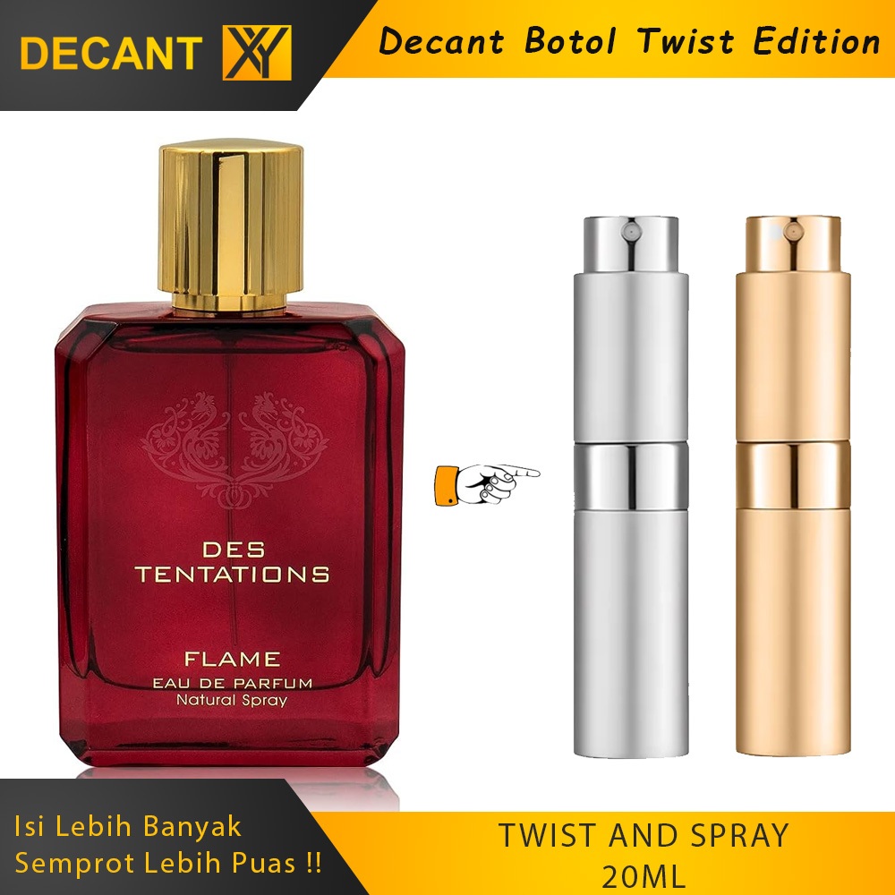 Jual Decant Twist 20ml Fragrance World Des Tentations Flame For Unisex EDP | Shopee Indonesia