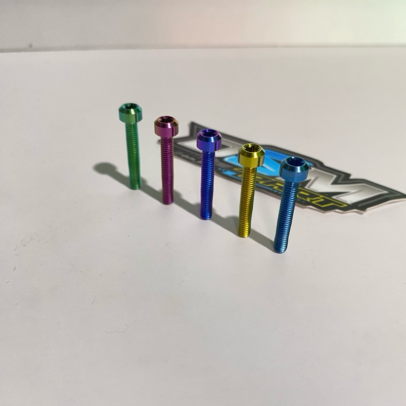 Jual BAUT TITANIUM M4 SMALLHEAD M4X10MM - 25MM (DRAT 6) | Shopee Indonesia