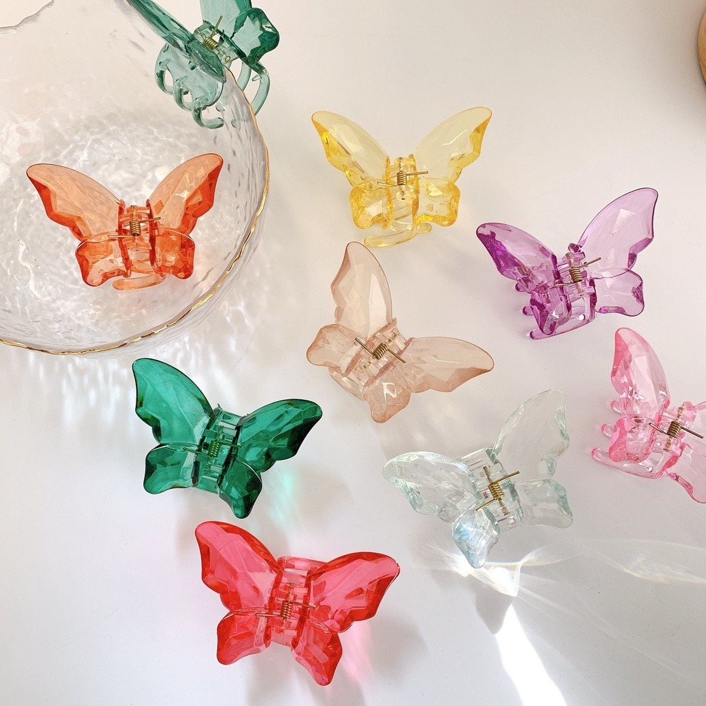 Jual PREMIUM Jepit Rambut Model Butterfly Claw Mini - Jepit Poni bentuk ...