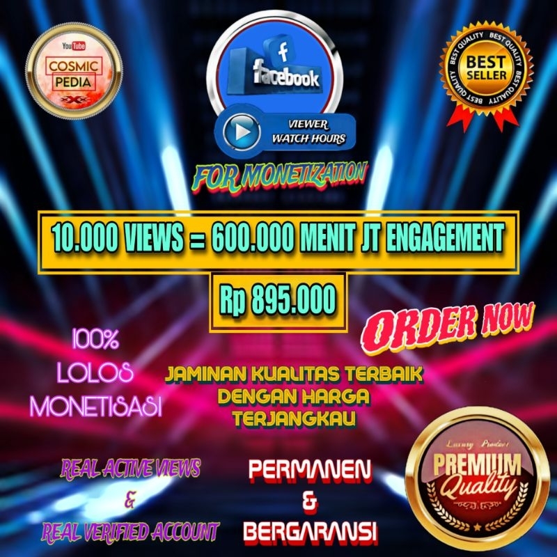 Jual [PROMO] Viewers Jam Tayang Engagement Facebook Pro/Fanpage - Syarat Monetisasi - High ...