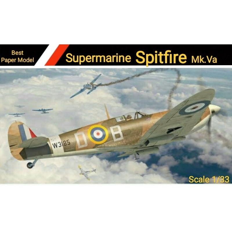 Jual DIY Miniatur Papercraft Pesawat SPITFIRE | Shopee Indonesia