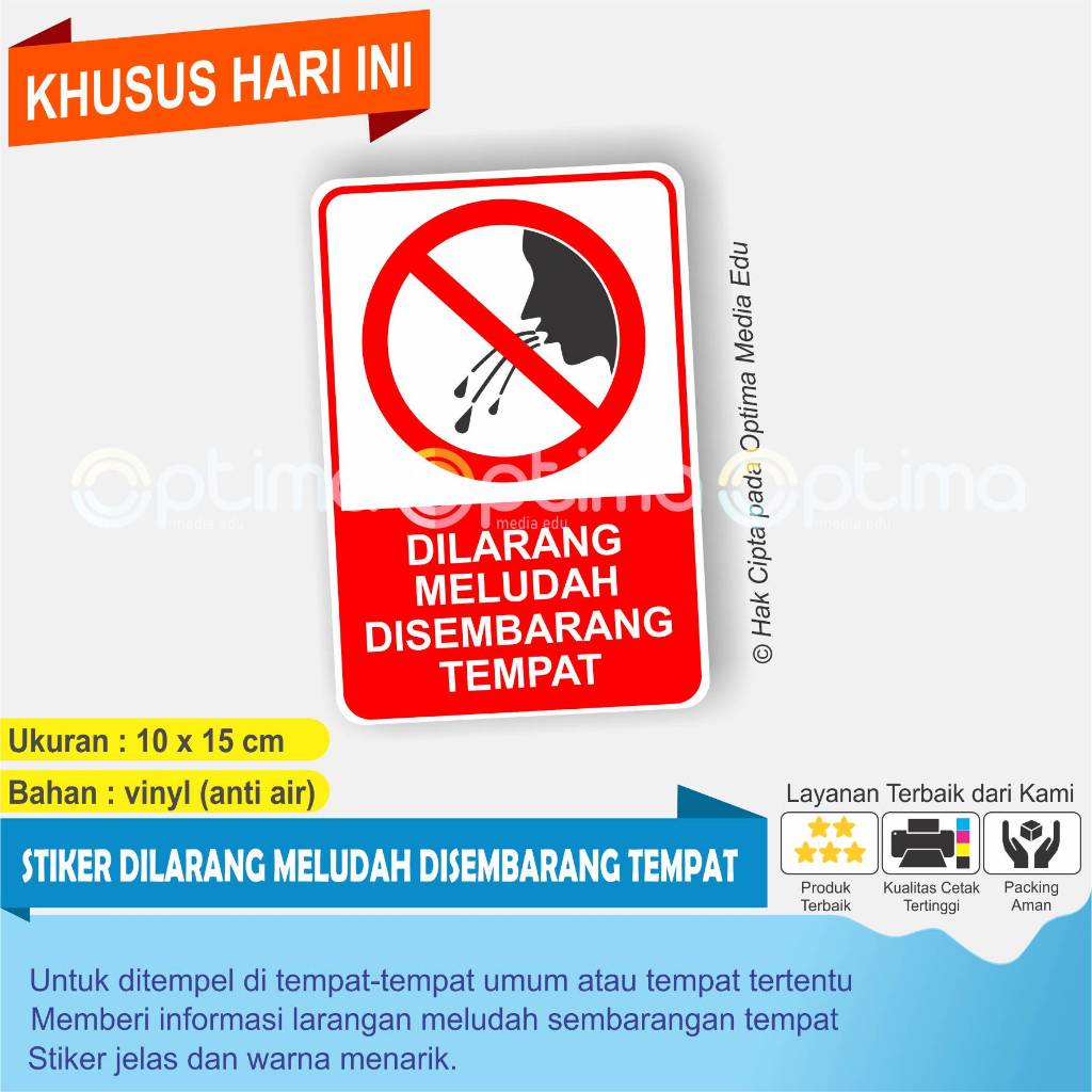 Jual CETAK STIKER DILARANG MELUDAH DI SEMBARANG TEMPAT | Shopee Indonesia