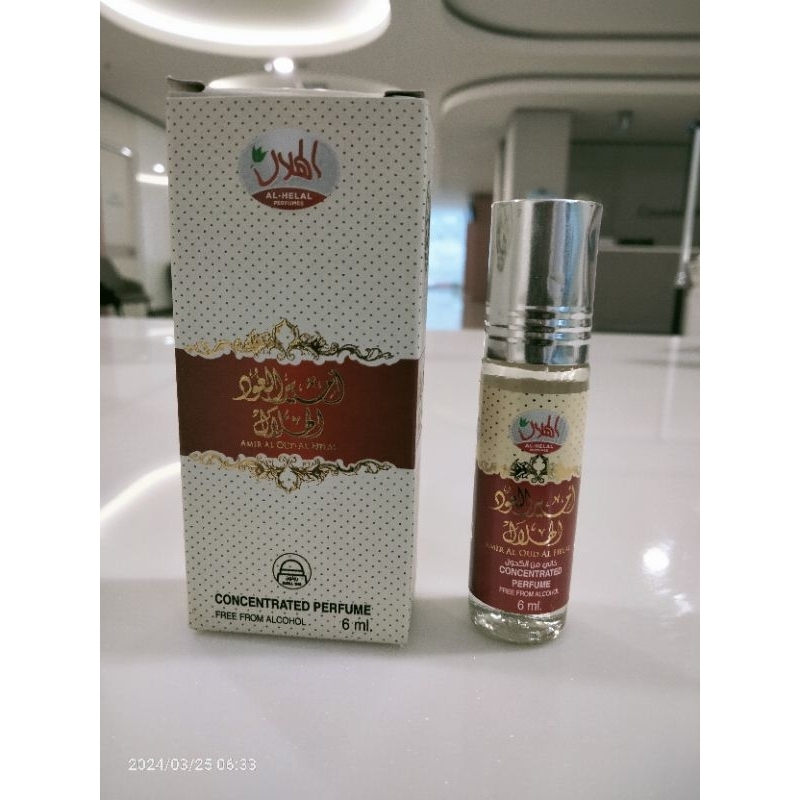 Jual ( Exp 2027 ) AMEER AL OUD BY AL HELAL ORIGINAL SAUDI 6 ML | Shopee ...