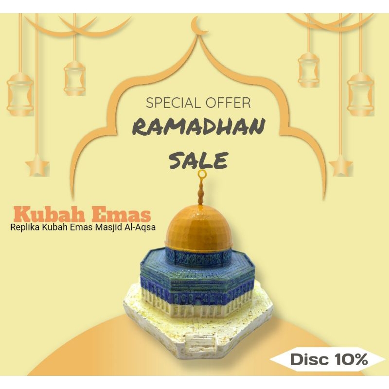 Jual Kubah Emas Replika Masjid Al-Aqsa (Quba Shakhrah Palestine ...