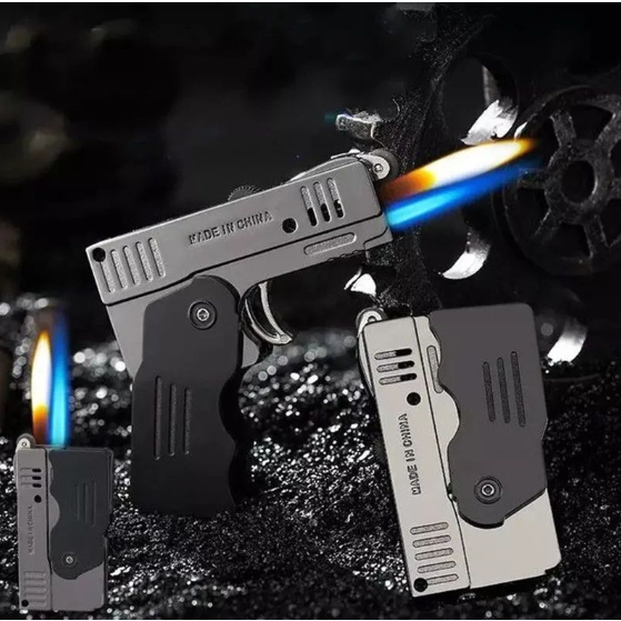 Jual Korek Api Gas Transformers Model Miniatur Pistol 2in1 Unik 2 Api ...