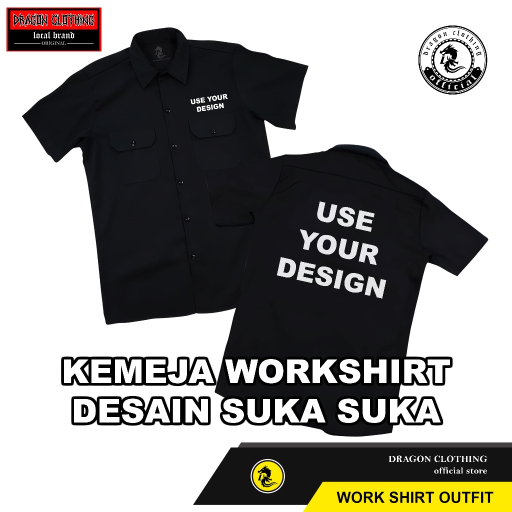 Jual Baju Kemeja Work Shirt PDH DESAIN SUKA SUKA Kemeja cowok Cewek ...