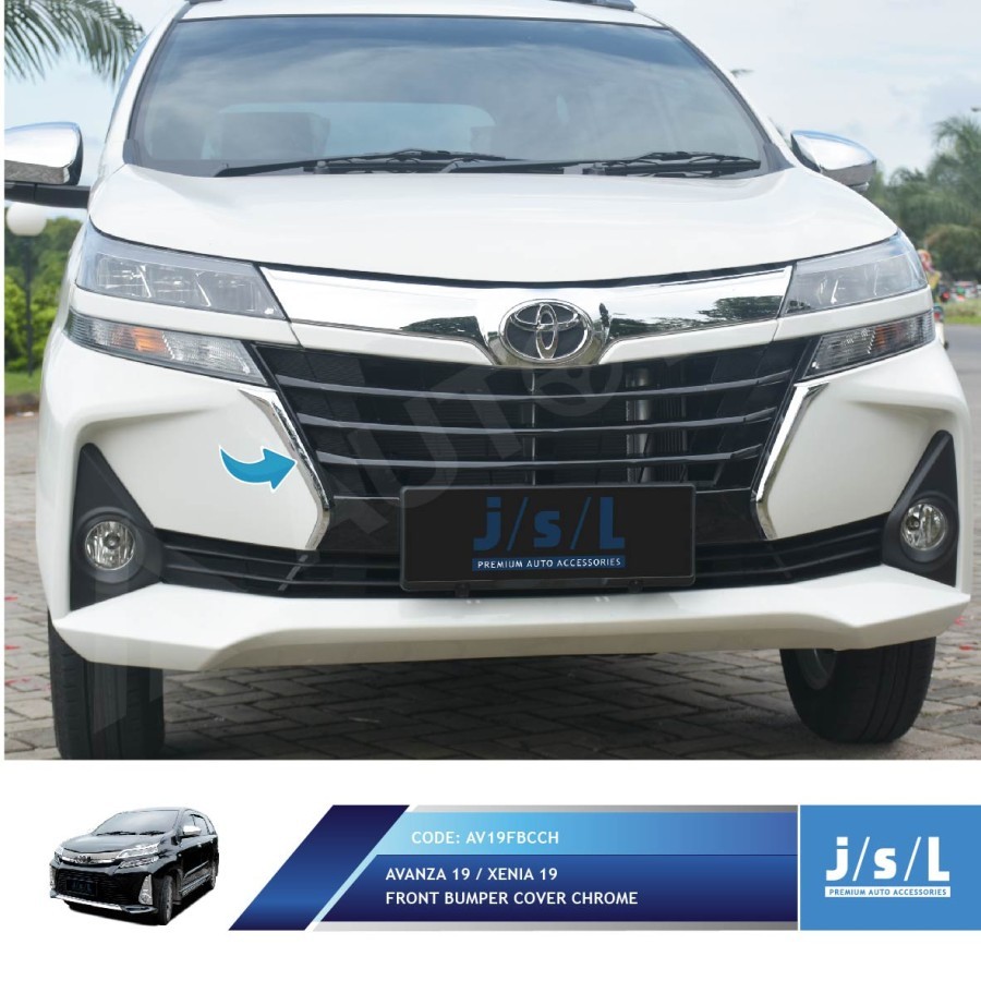 Jual JSL Lis Bumper Depan Avanza / Xenia 2019 Front Bumper Cover Chrome ...