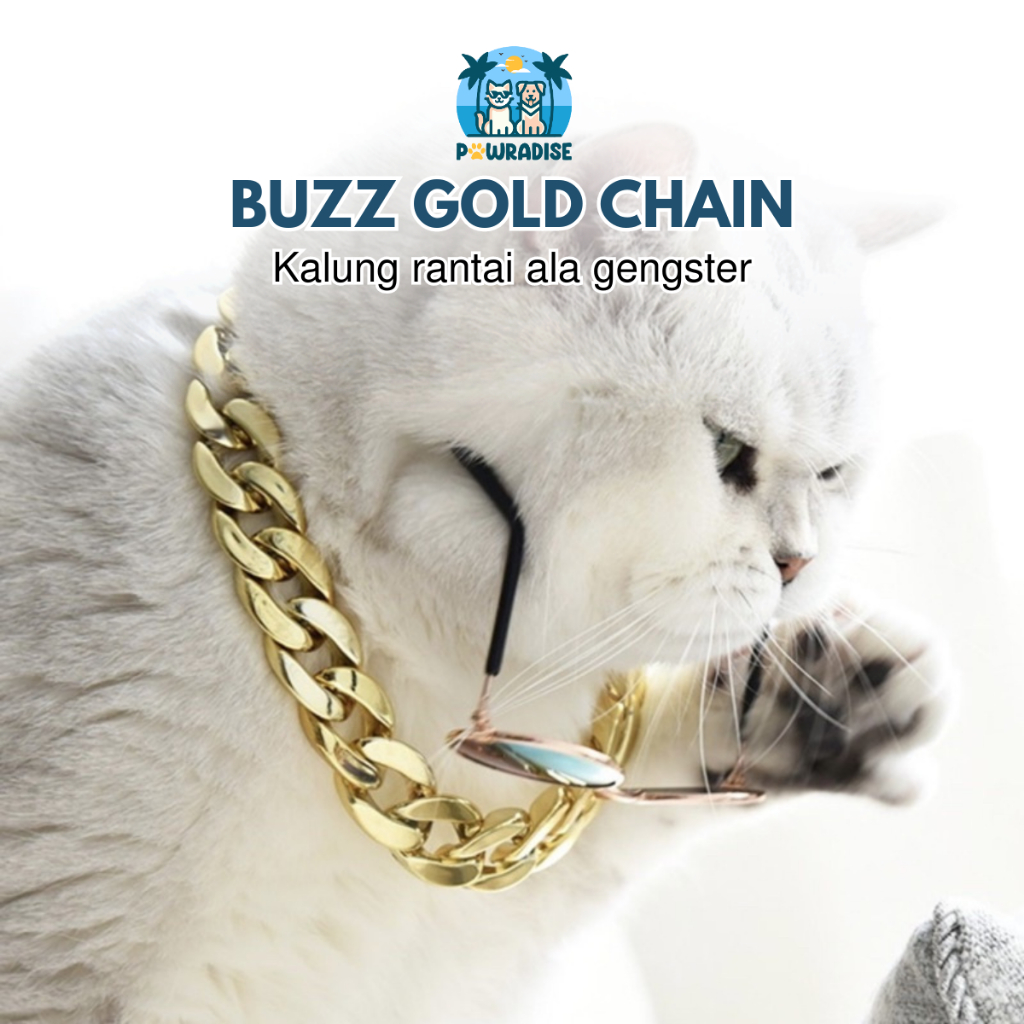 Jual Kalung Rantai Gangster Buzz Gold Chain - Kalung Anjing Kucing ...
