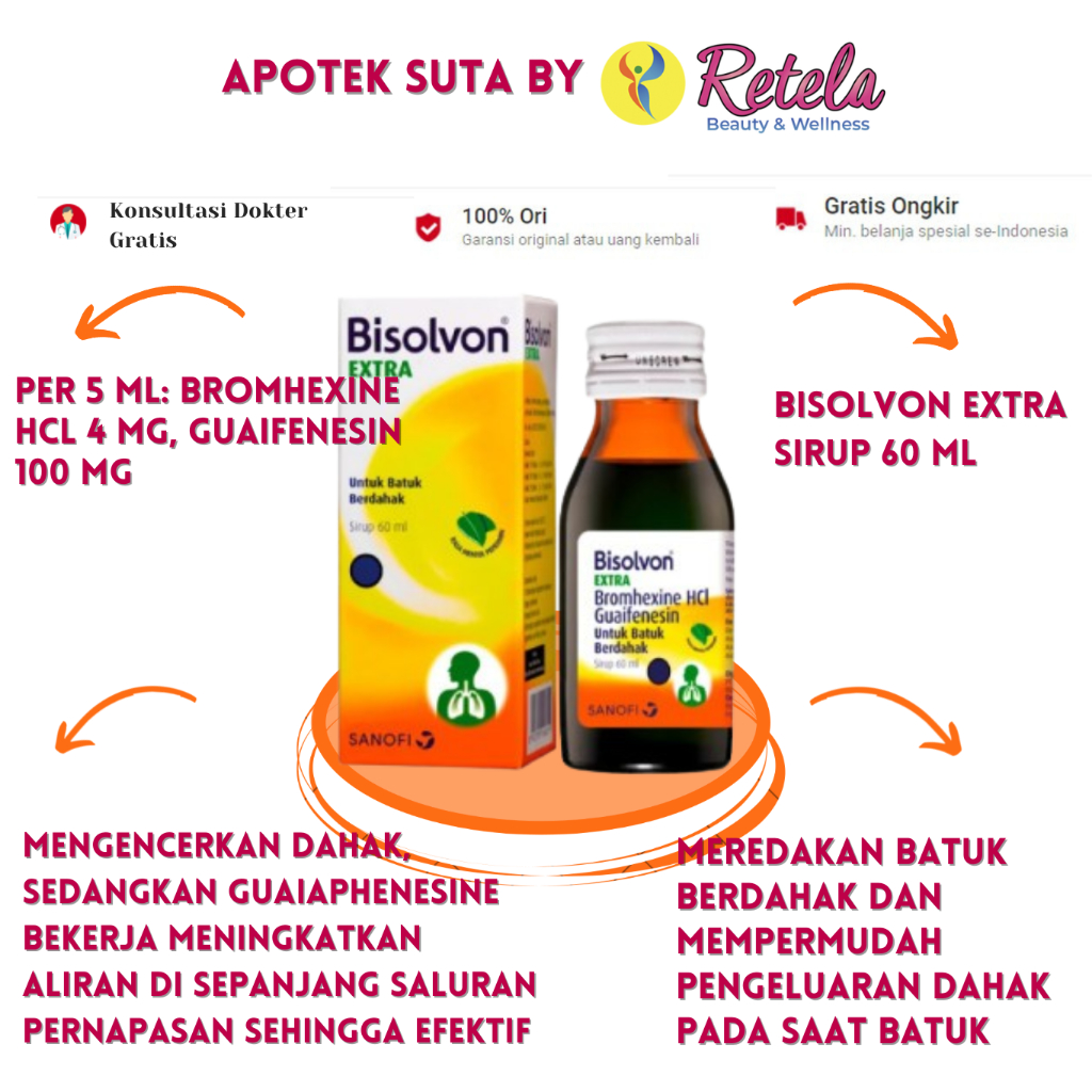 Jual BISOLVON EXTRA (PEPPERMINT) 60ML | Shopee Indonesia