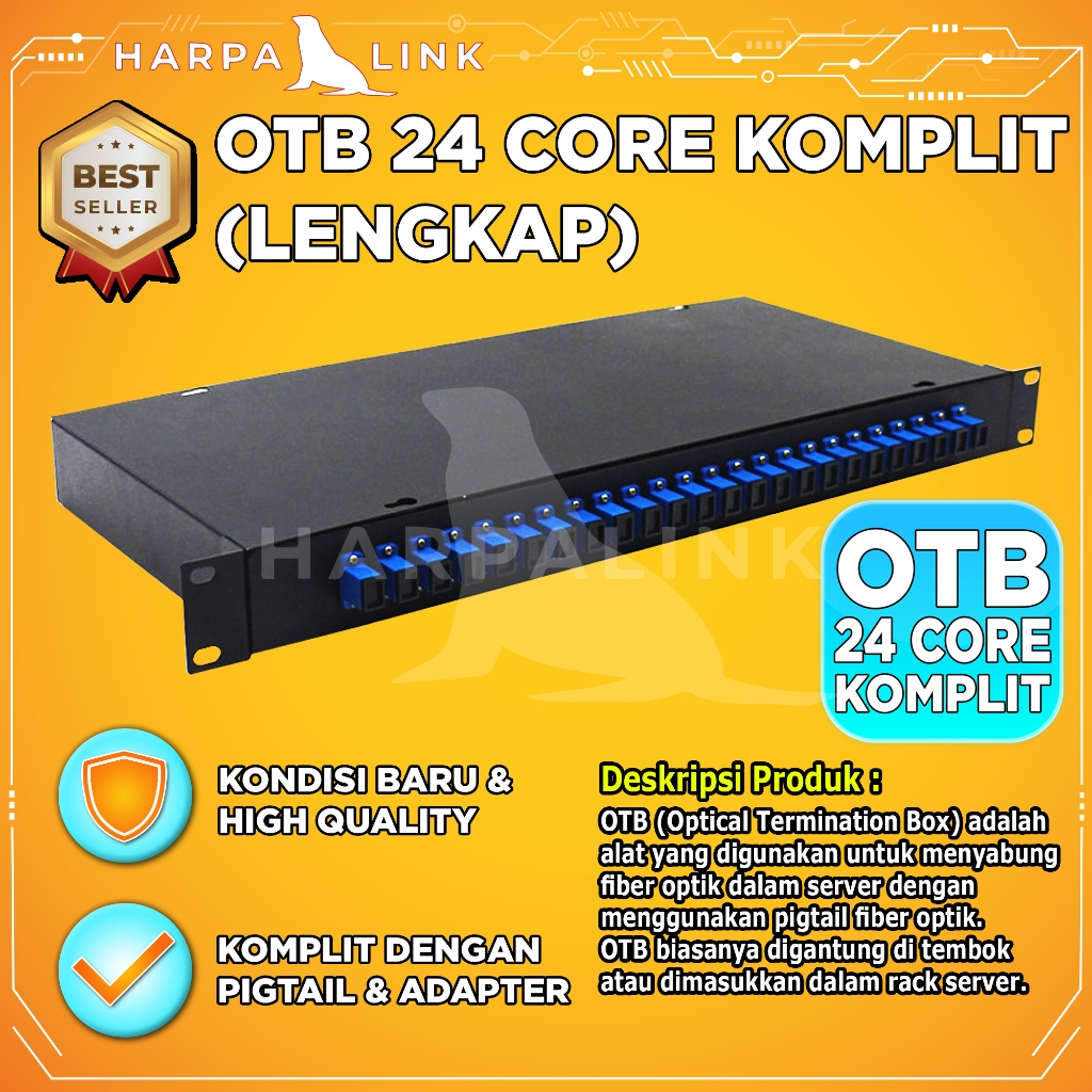 Jual OTB 24 Core Lengkap SC Pigtail / Fiber Optic Mini OTB 24 Core SC / Roset FO Besi 24C ...