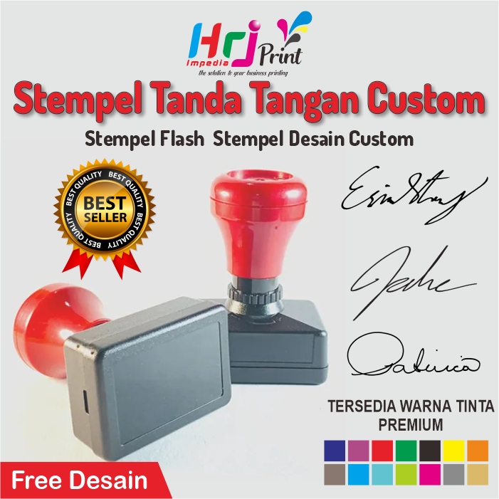 Jual Cetak Stempel Tanda Tangan | Cetak Stempel Otomatis Warna Flash | Cetak Stempel TTD | Cetak ...