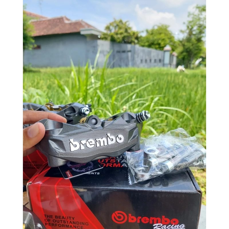 Jual kaliper Brembo M432 set breket pnp ninja R RR Megapro dan Tiger | Shopee Indonesia