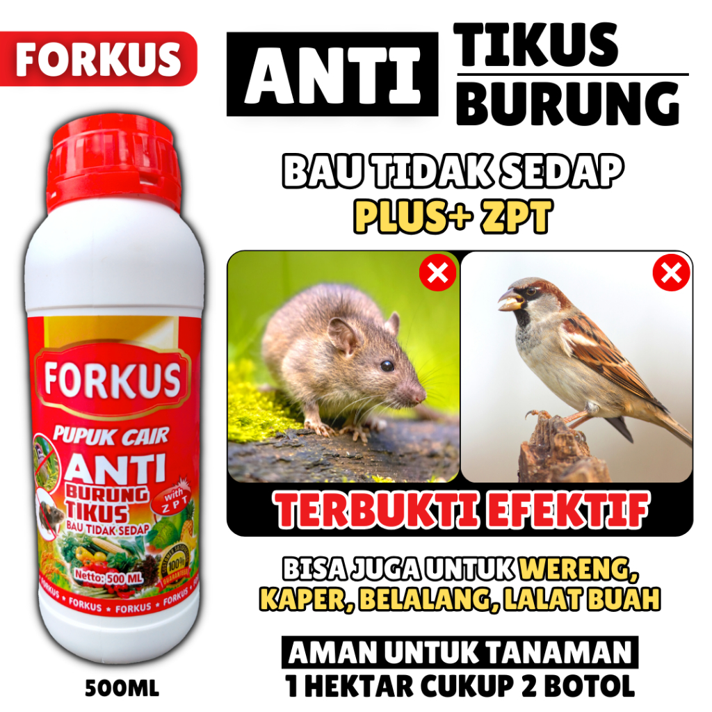 Jual 𝗢𝗥𝗜𝗚𝗜𝗡𝗔𝗟‼️ 𝗔𝗡𝗧𝗜 𝗧𝗜𝗞𝗨𝗦 & 𝗕𝗨𝗥𝗨𝗡𝗚 - PESTISIDA FORKUS 500ML | Shopee ...