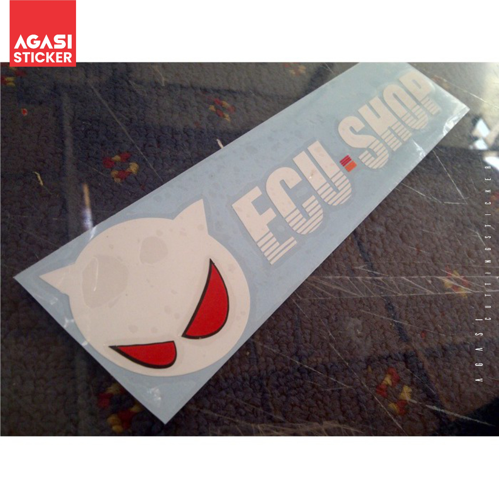 Jual Sticker ECU SHOP polos (20cm x 5cm) Cutting Sticker | Stiker ...