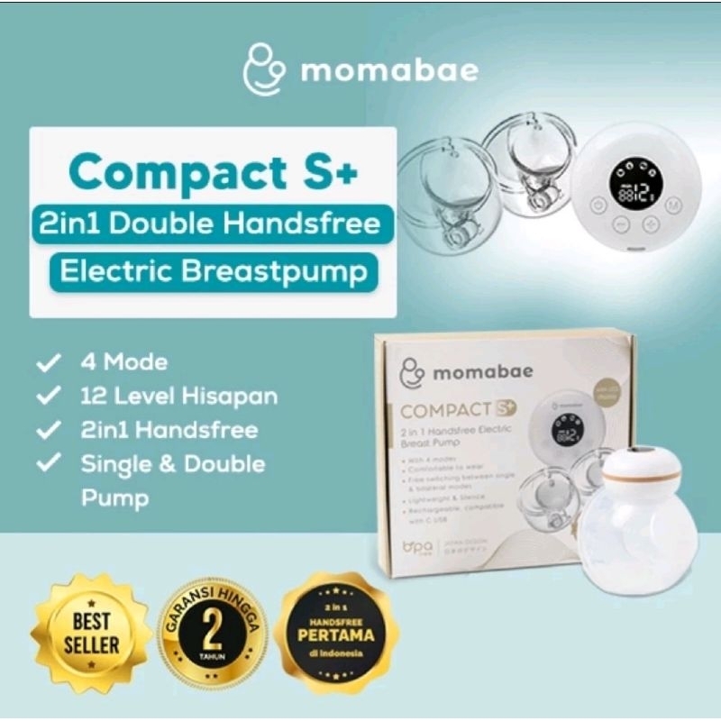 Jual MOMABAE – COMPACT S+ – 2 IN 1 Handsfree Breast Pump / Pompa ASI ...