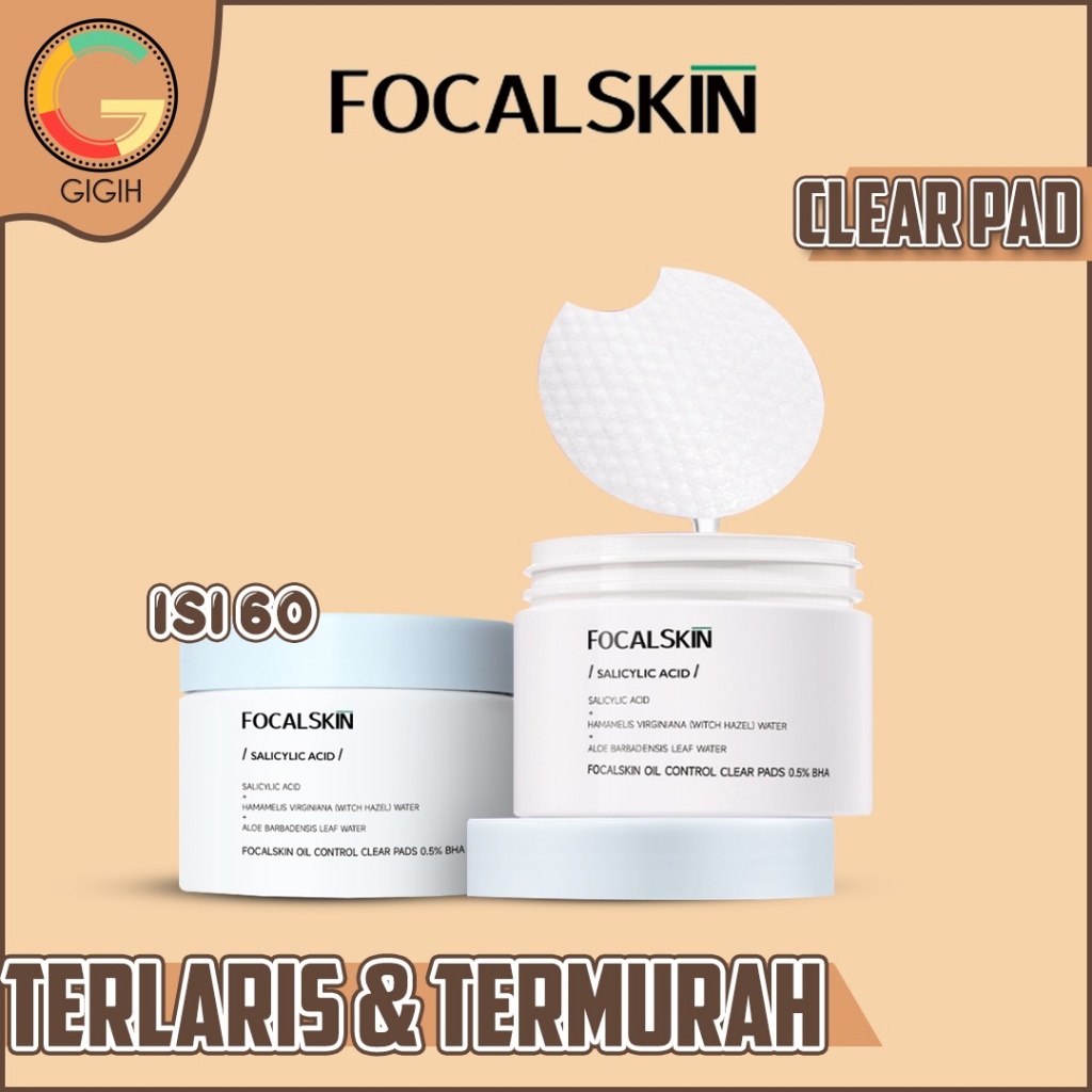 Jual FOCALSKIN ACNE EXFOLIATING CLEAR PAD ISI 60 PADS / KAPAS EXFOLIASI ...