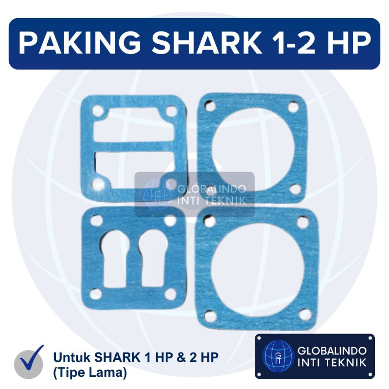 Jual Paking Packing Gasket Kompresor Angin SHARK 1 HP & 2 HP (Tipe Lama ...