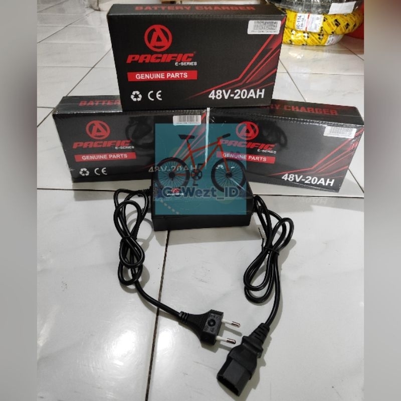 Jual Smart Charger Casan Sepeda Listrik Pacific 48 Volt 20 AH Battery Charger 48V-20AH | High ...