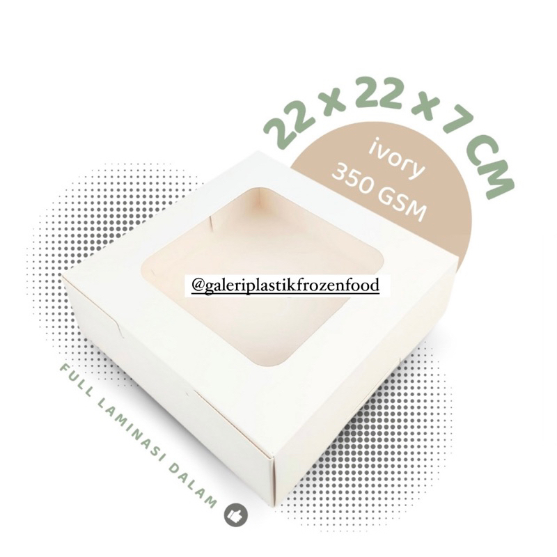 Jual Box Dus Kotak Kue Window Ivory Laminasi ~ GALERI PLASTIK ...