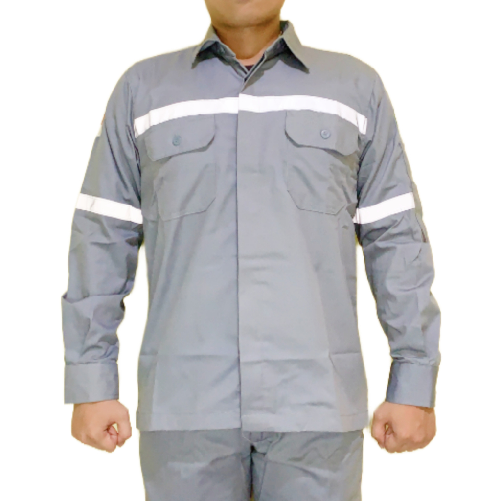 Jual Baju Proyek Hitam Bengkel Mekanik Teknisi Kemeja Safety Wearpack ...