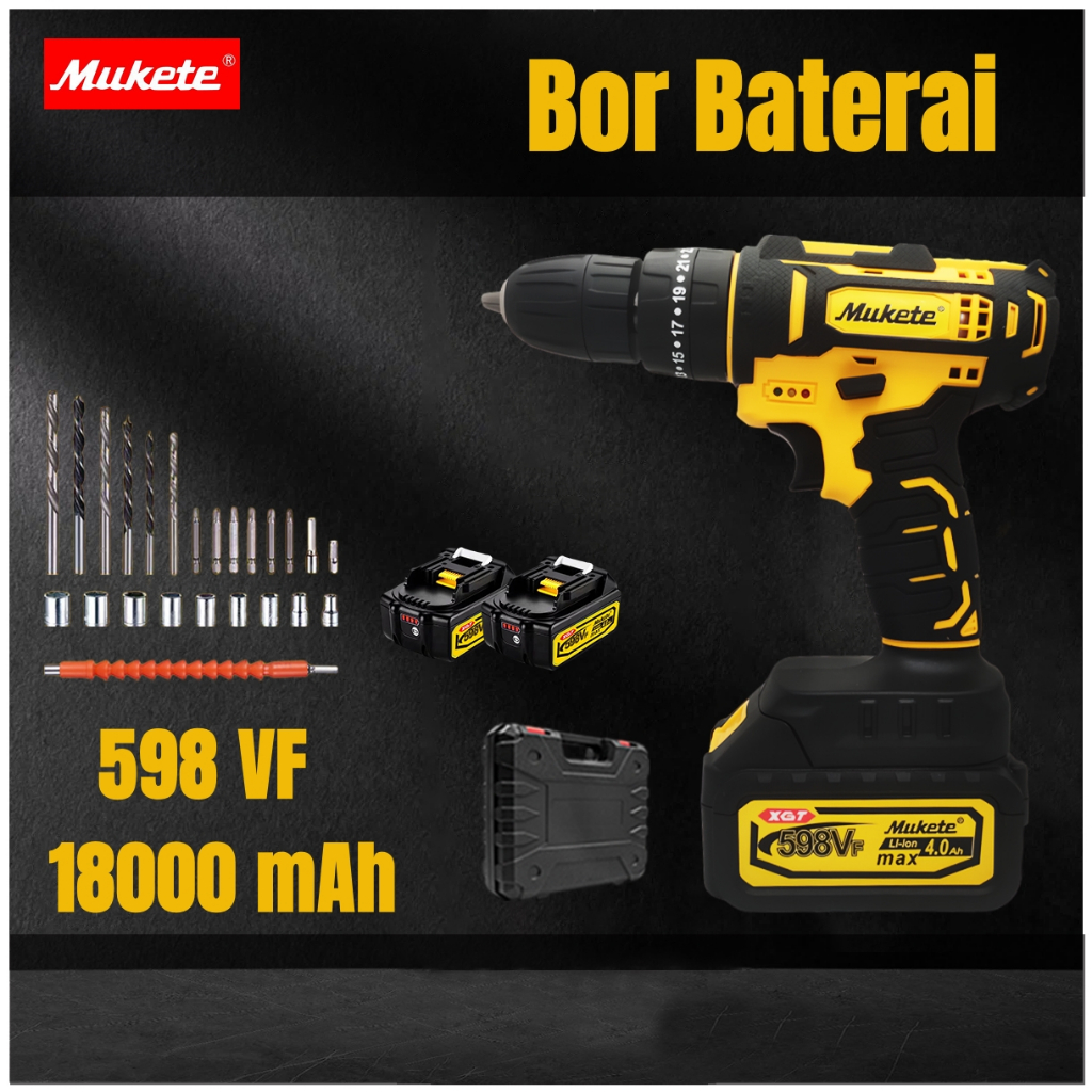 Jual Mukete bor impact bor impact baterai bor batrai baterai bor Set ...