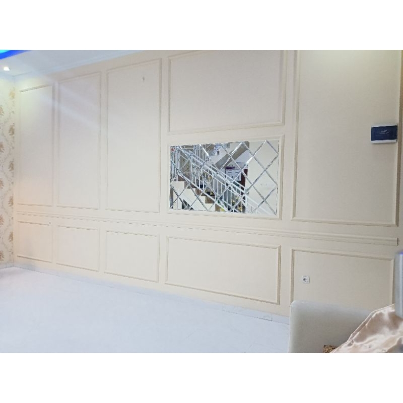 Jual Hiasan dinding gypsum / Kaca bevel 5mm /Motif wajik- D@F Moulding ...