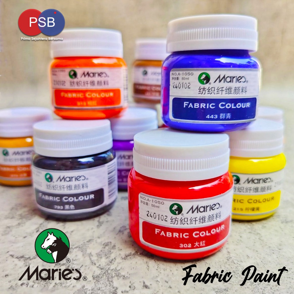 Jual Maries Fabric Colour 50 ml / Fabric Paint / Cat Kain Maries 50 ml ...