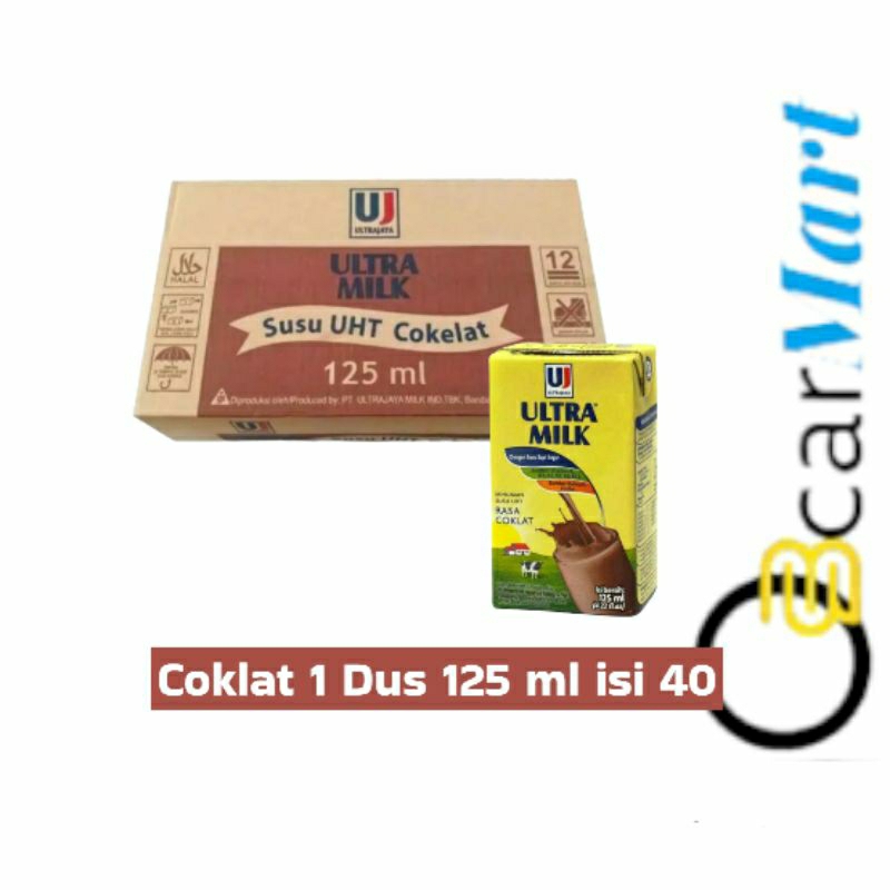 Jual ULTRA Susu UHT Kotak Kecil 125ml 1 Dus Rasa Coklat | Shopee Indonesia